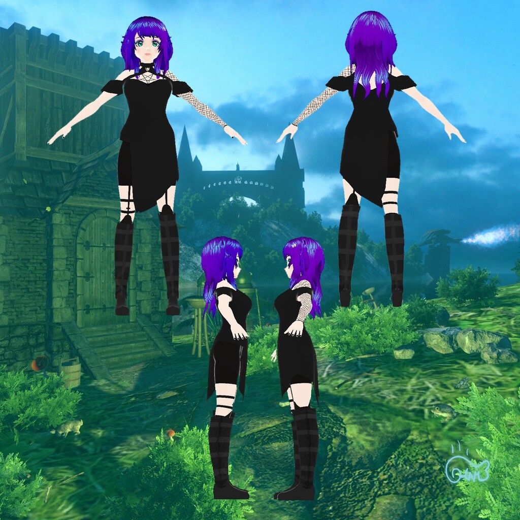 ArtStation - [Vroid] Gothic idol | Resources