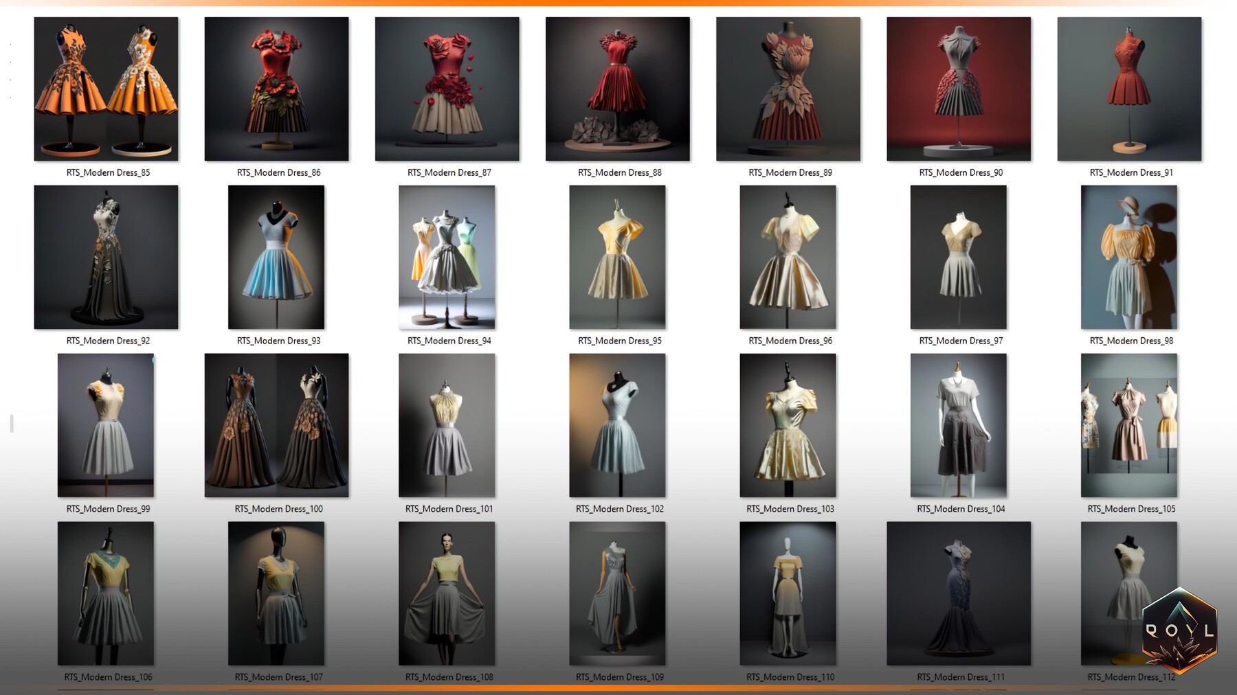 ArtStation - 223 Modern Dress Reference modeling /Designing Vol 02 ...
