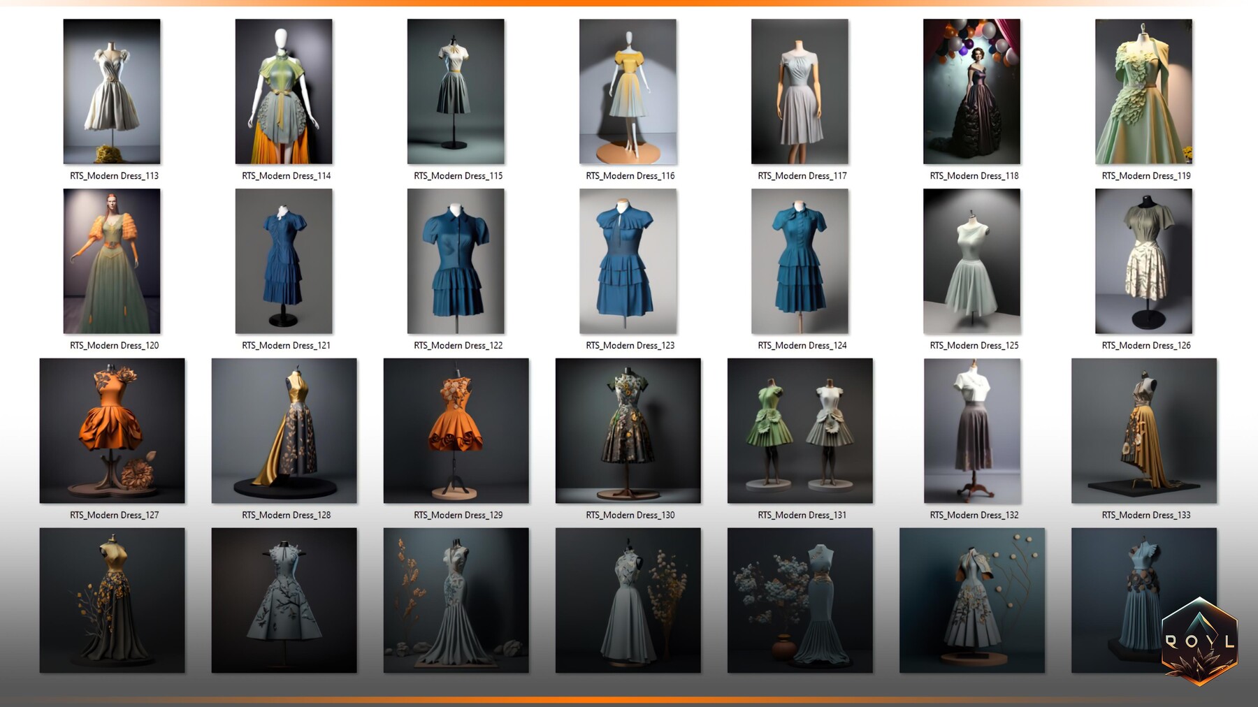 ArtStation - 223 Modern Dress Reference modeling /Designing Vol 02 ...