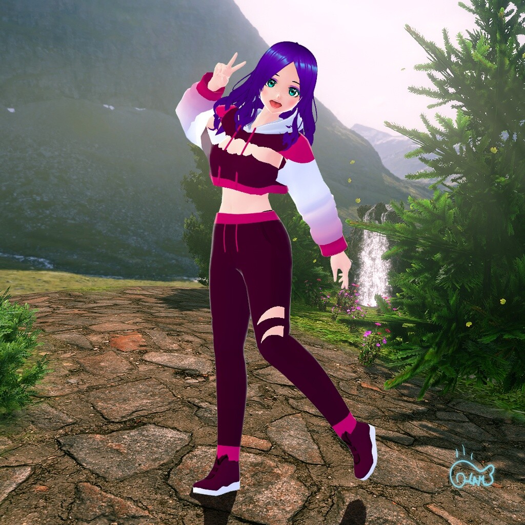 ArtStation - [Vroid] Pink Game | Resources