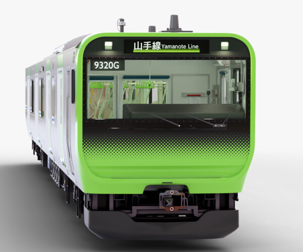 ArtStation - Rigged Train Japanese Locomotive Detailed Interior & Exterior Yamanote Line E235 ...
