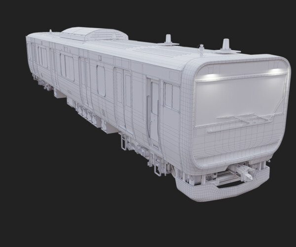 ArtStation - Rigged Train Japanese Locomotive Detailed Interior ...
