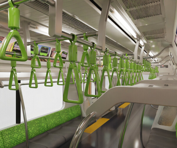 ArtStation - Rigged Train Japanese Locomotive Detailed Interior & Exterior Yamanote Line E235 ...