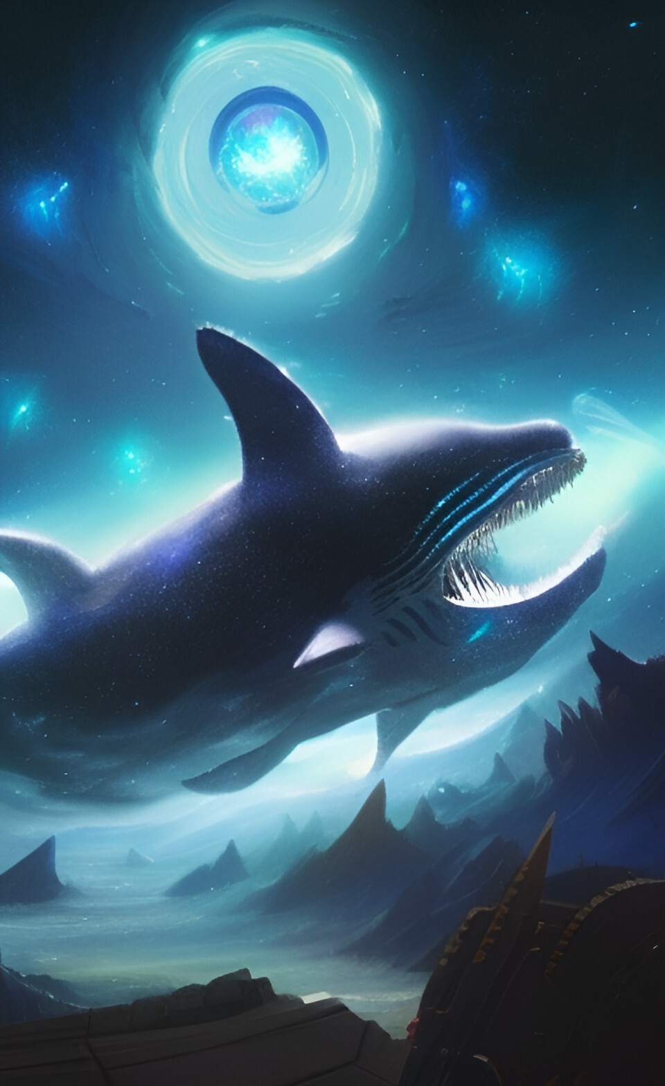 ArtStation - Space magical whale 8900 jpg pack wombo art | Artworks