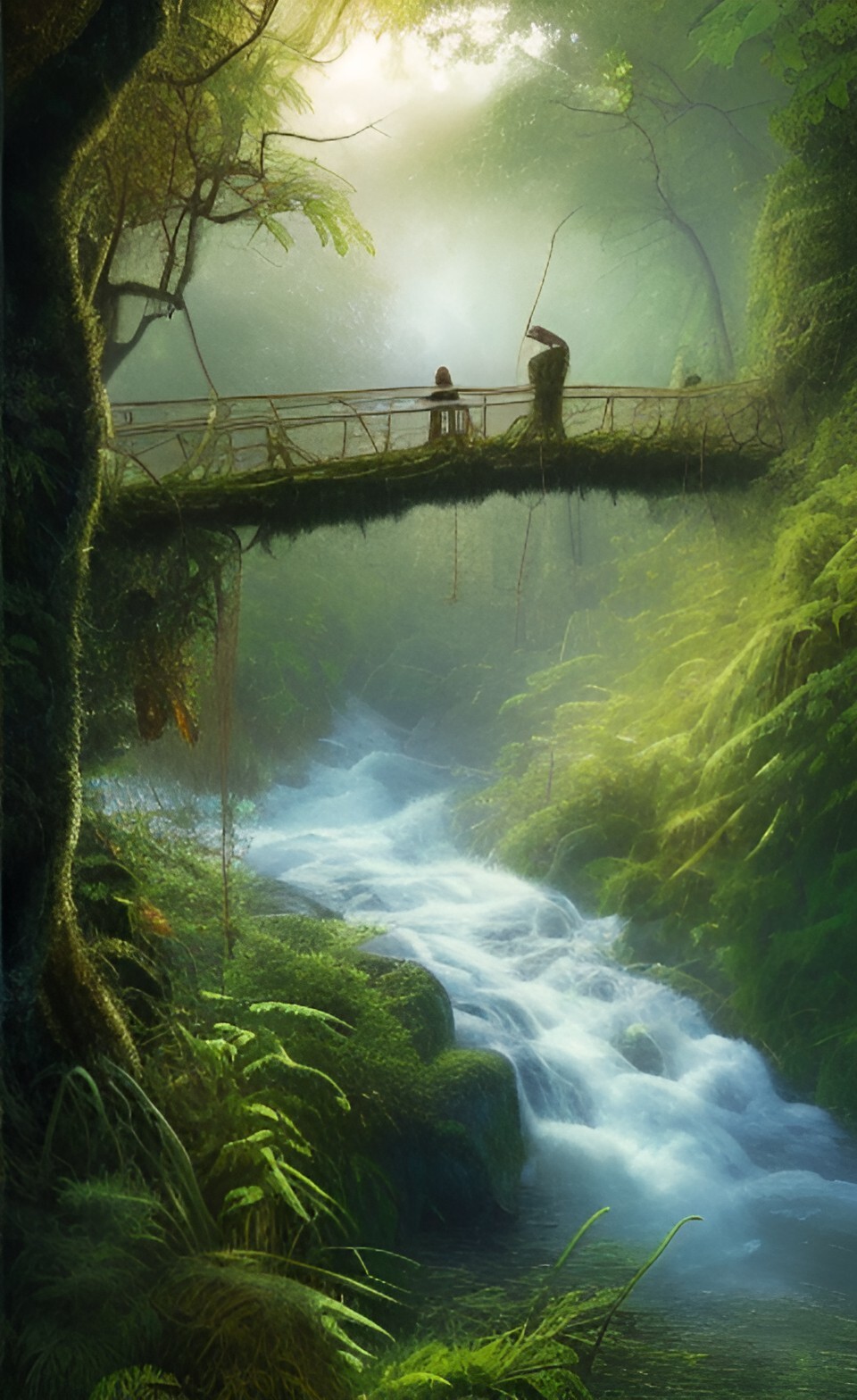ArtStation - Rope bridge in the jungle 13800 jpg pack wombo art | Artworks