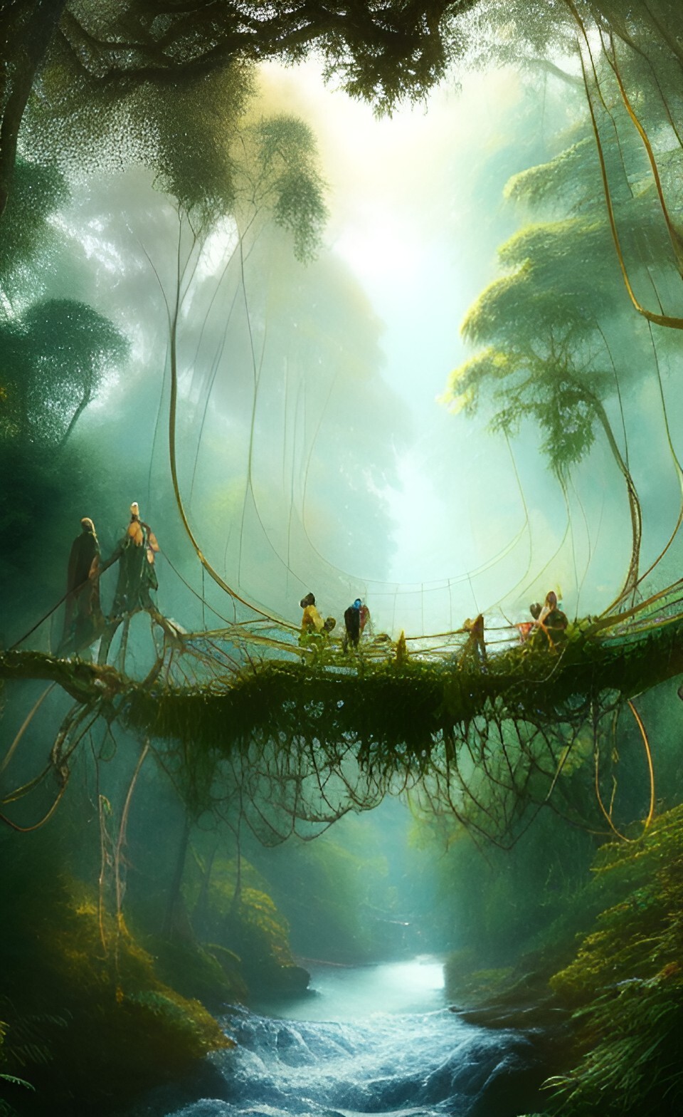 ArtStation - Rope bridge in the jungle 13800 jpg pack wombo art | Artworks
