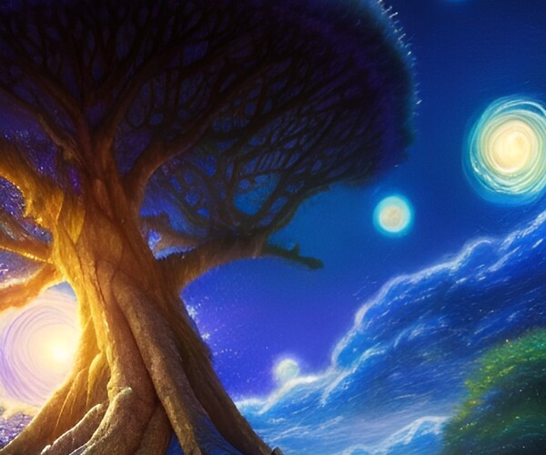 ArtStation - Starry night 46400 jpg pack wombo art | Artworks