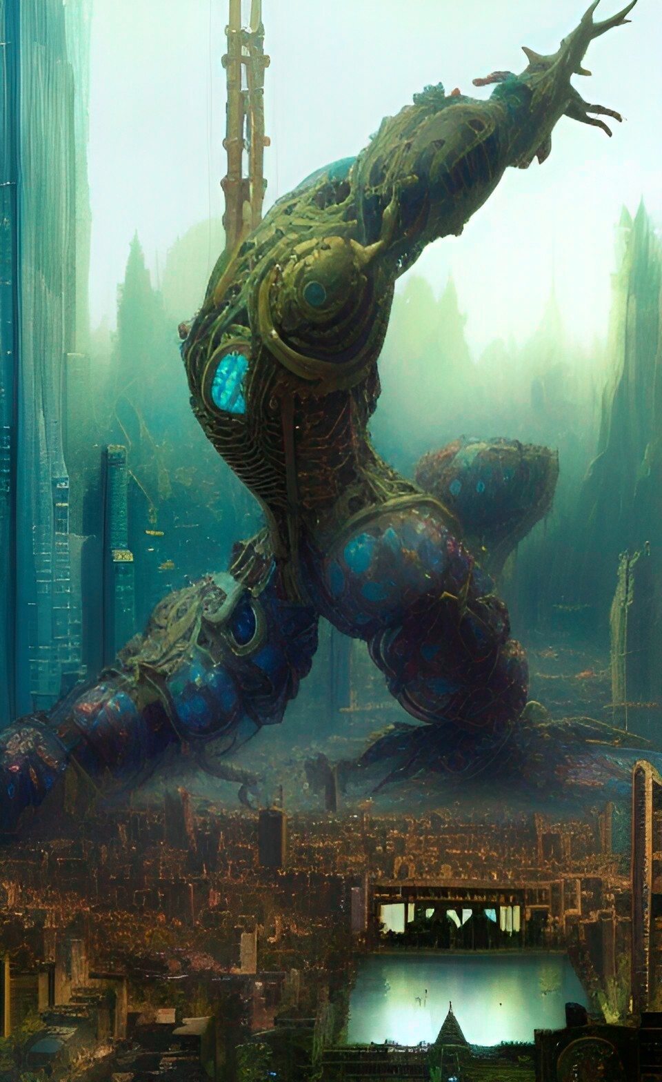 ArtStation - Massive biomechanical golem 10900 jpg pack wombo art | Artworks
