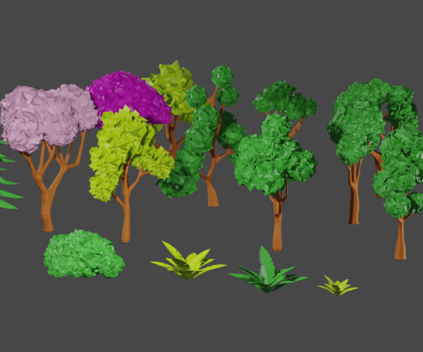 ArtStation - TREE COLLECTION (LOW POLY) 2nd EDITION | Game Assets