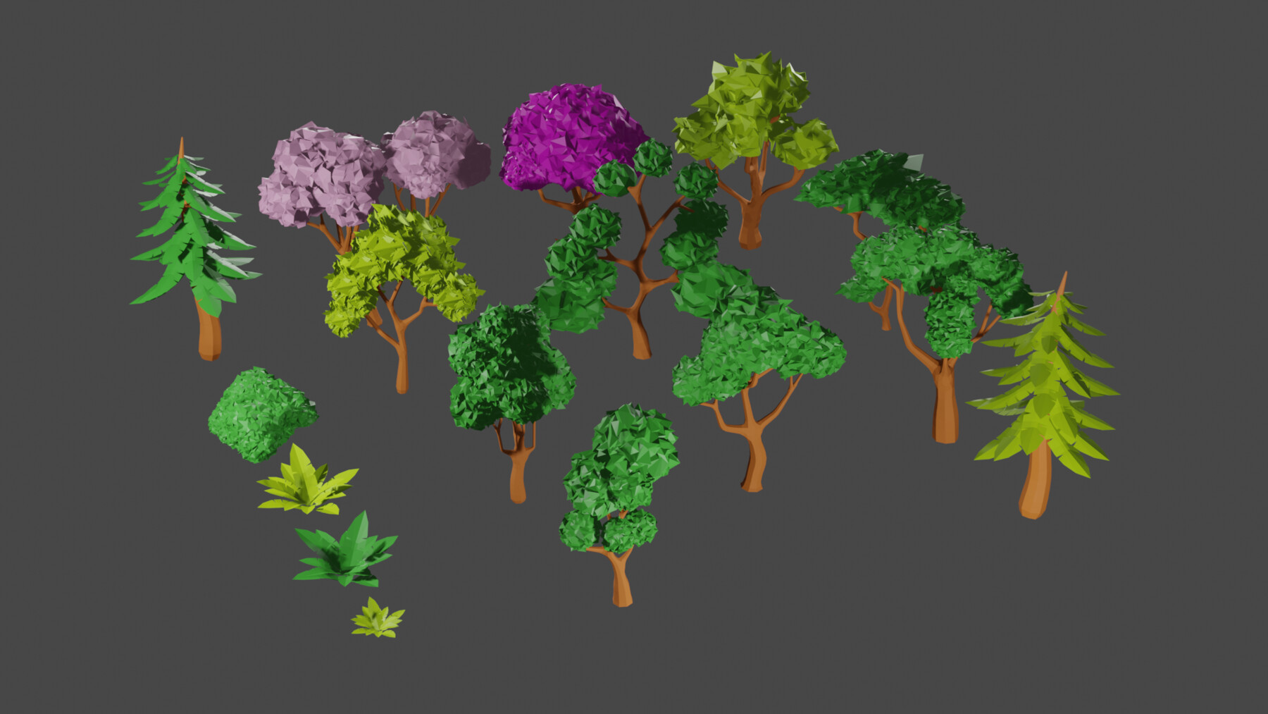 ArtStation - TREE COLLECTION (LOW POLY) 2nd EDITION | Game Assets