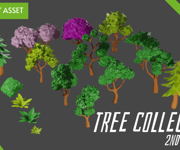 ArtStation - TREE COLLECTION (LOW POLY) 2nd EDITION | Game Assets