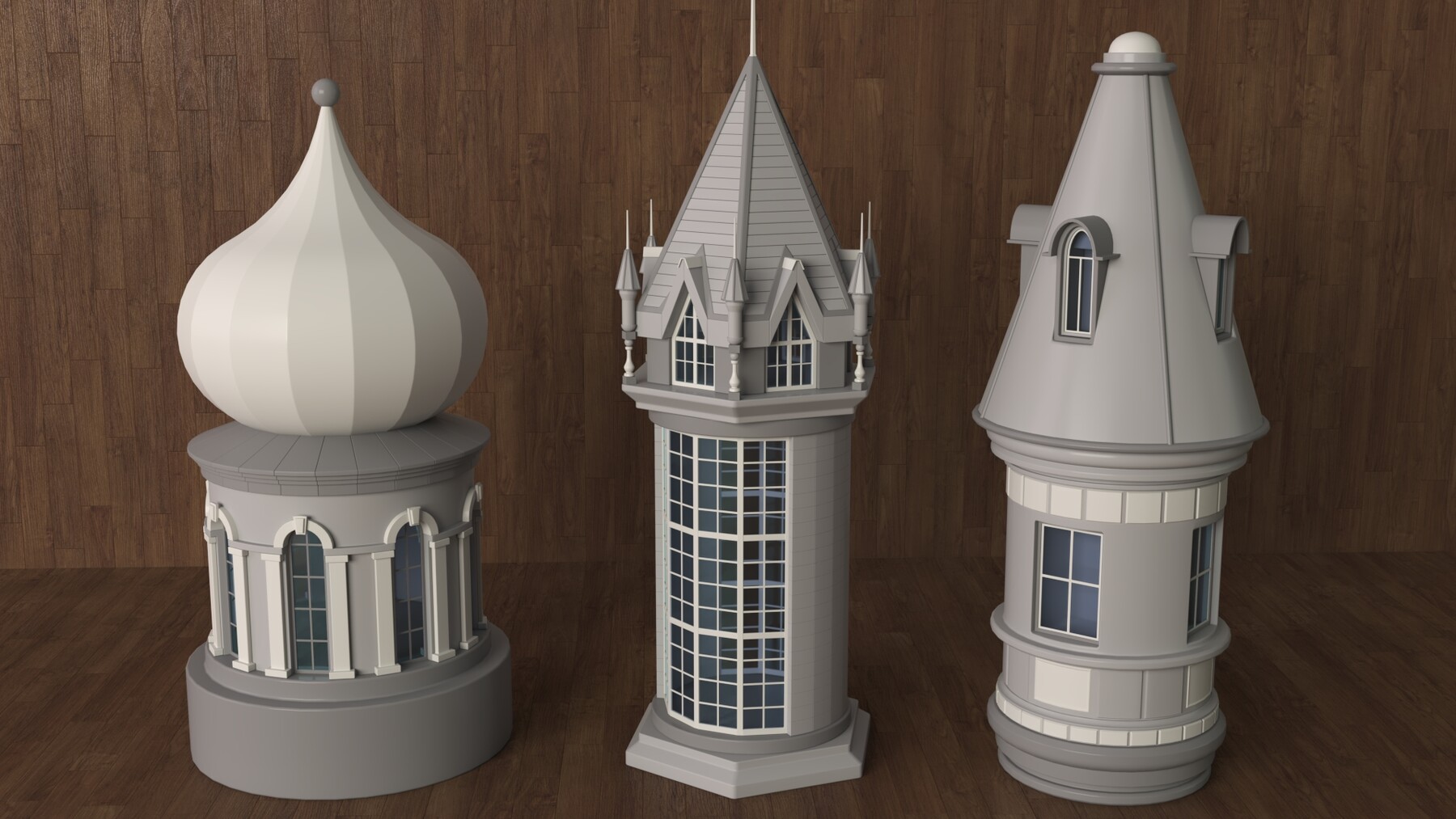 ArtStation - Building Towers Collection 1 - 20 pieces | Game Assets