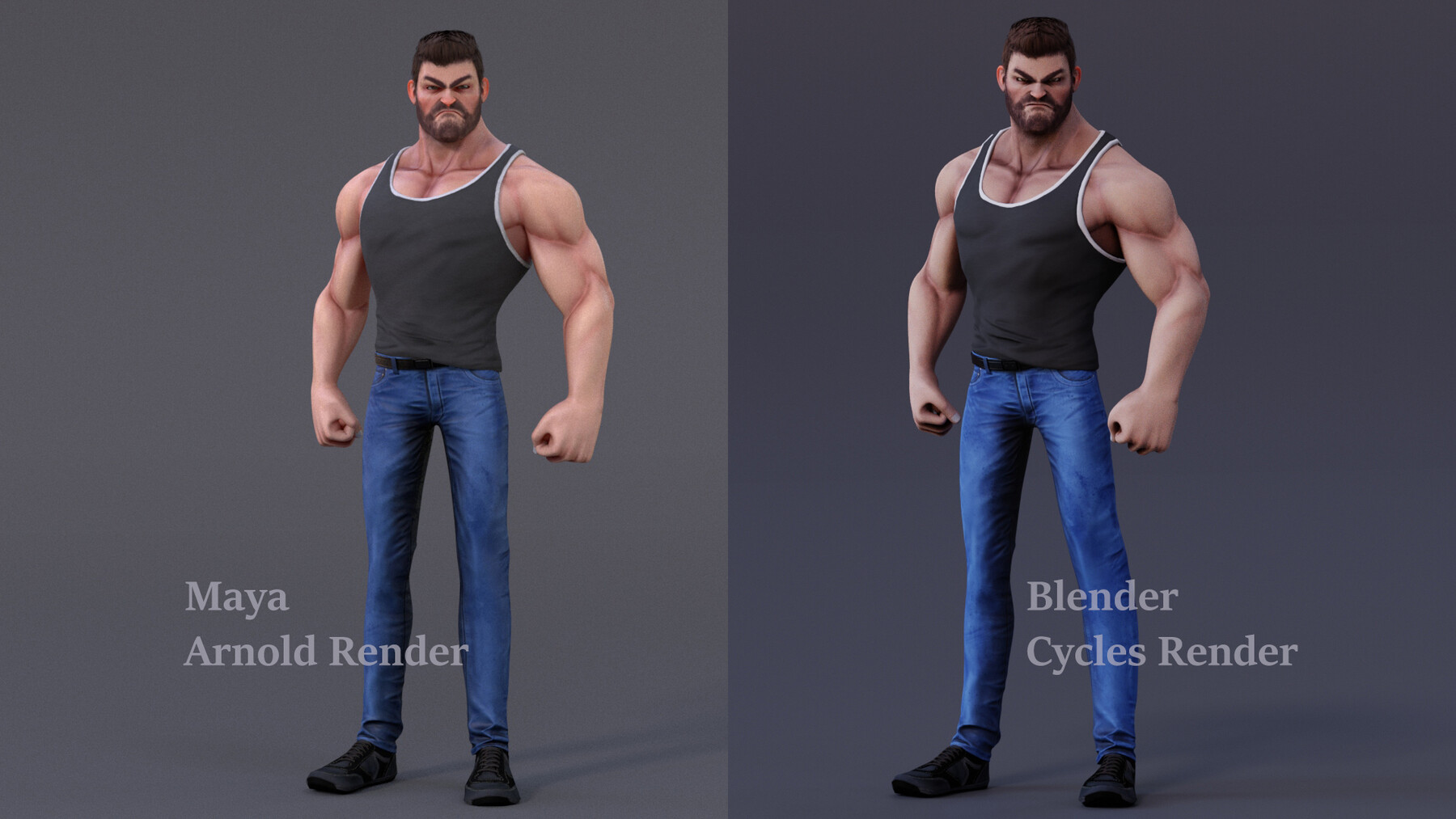 ArtStation - James Cartoon Man (Rig) | Game Assets