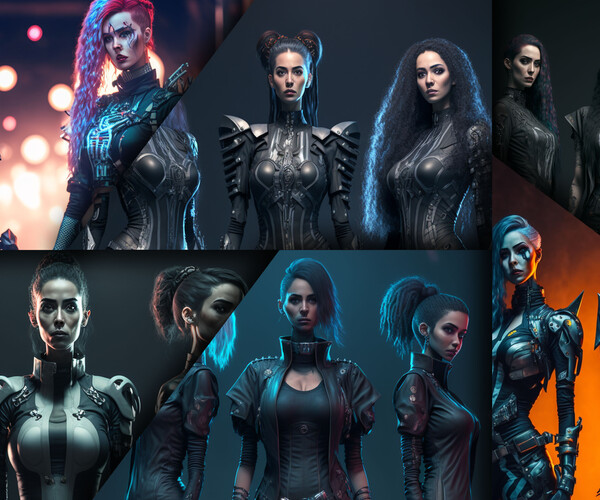 ArtStation - 107 Cyber Goth Girl (More Than 8K Resolution) | Artworks