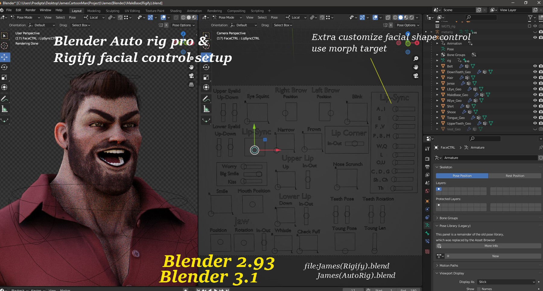 ArtStation - James Cartoon Man (Rig) | Game Assets