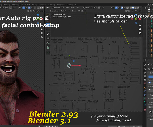 ArtStation - James Cartoon Man (Rig) | Game Assets