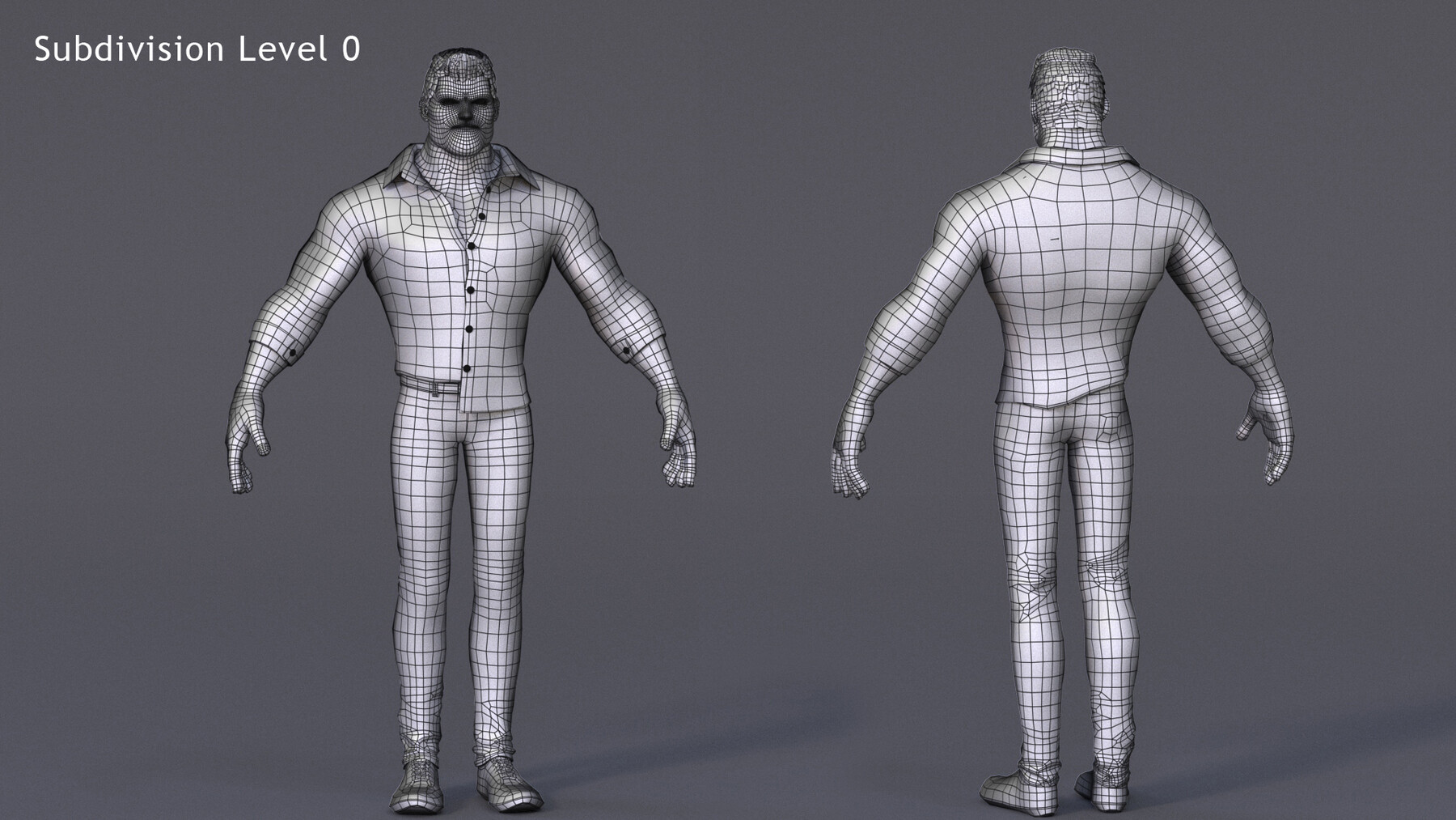 ArtStation - James Cartoon Man (Rig) | Game Assets