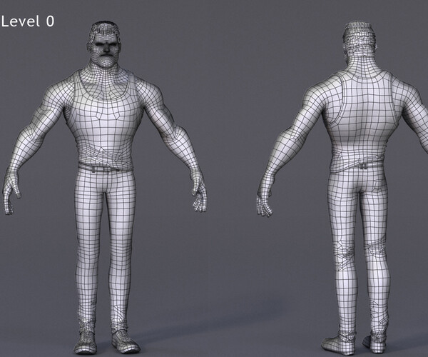 ArtStation - James Cartoon Man (Rig) | Game Assets