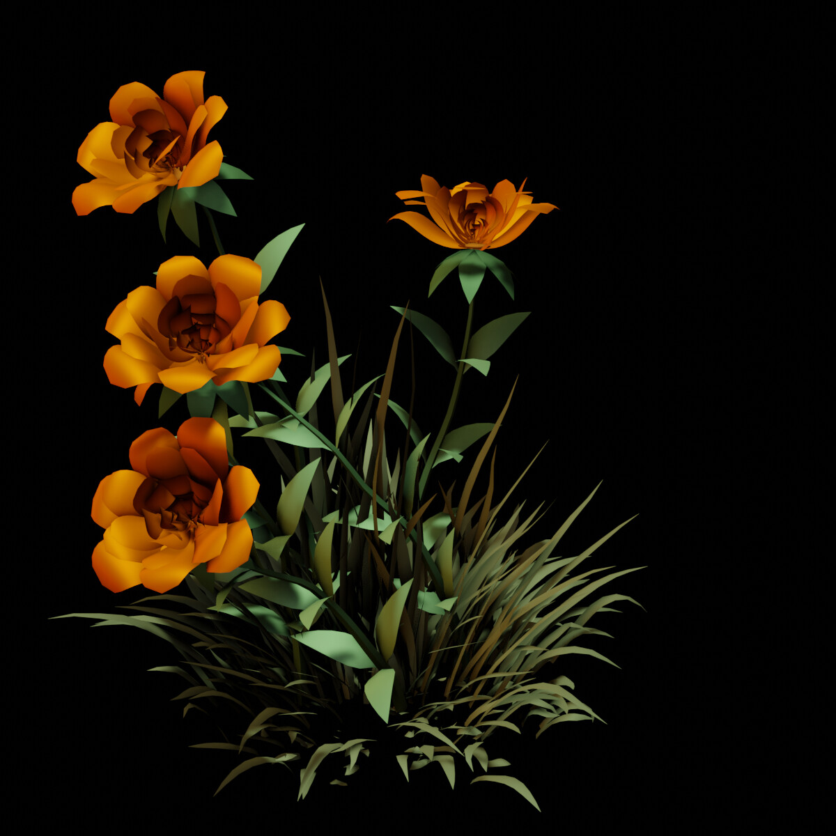 ArtStation - FLOWERS PLANT LOW POLY GAME READY 3D MODEL | Game Assets