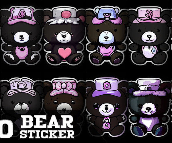 ArtStation - 600 Bear Sticker (4K Resolution) | Artworks