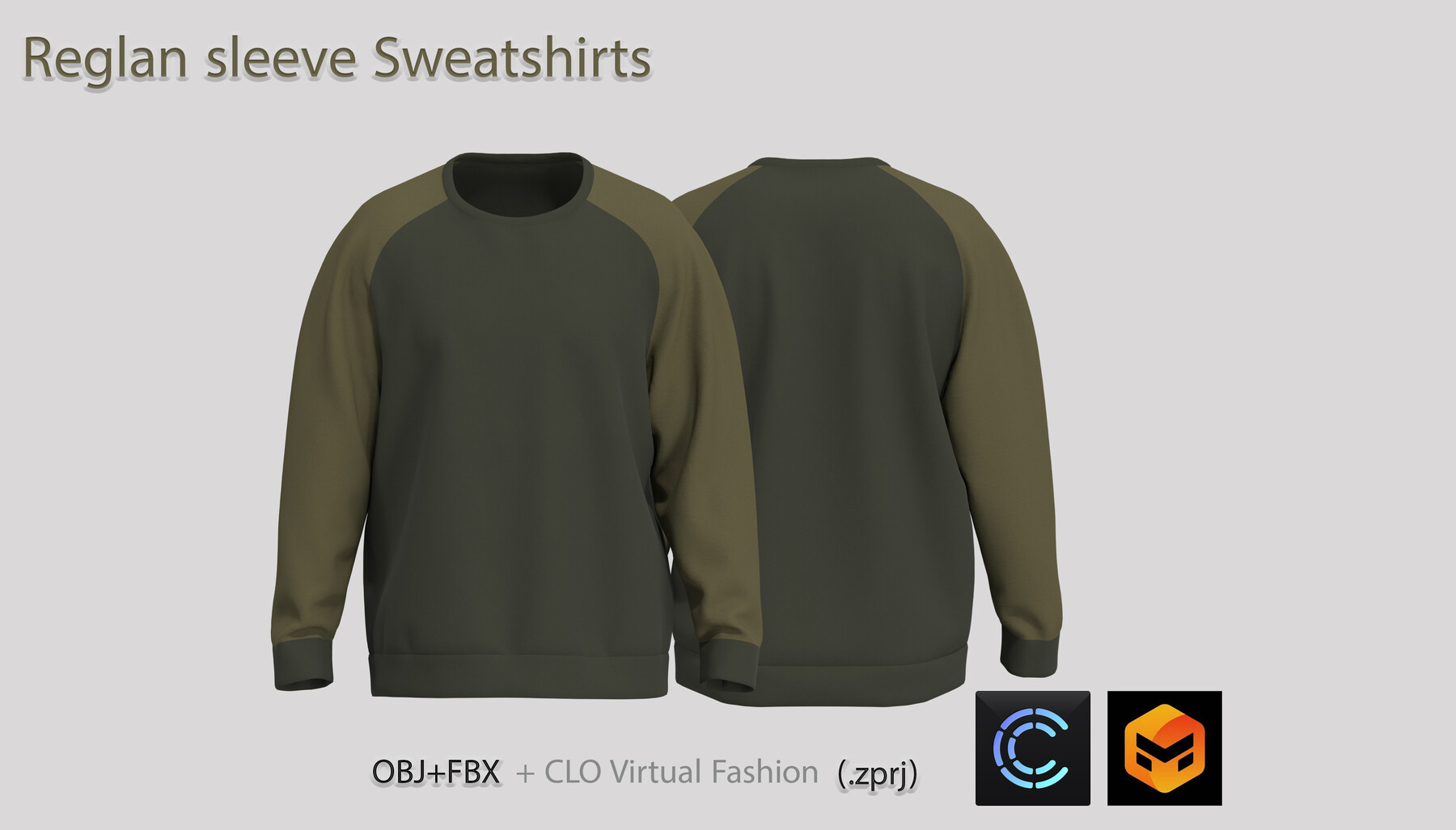 ArtStation - Reglan sleeve sweatshirt ( Marvelous Designer / CLO 3D ...