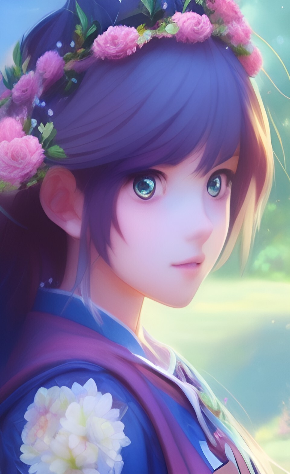 ArtStation - super girl wearing crown of flowers 14400 jpg pack wombo ...