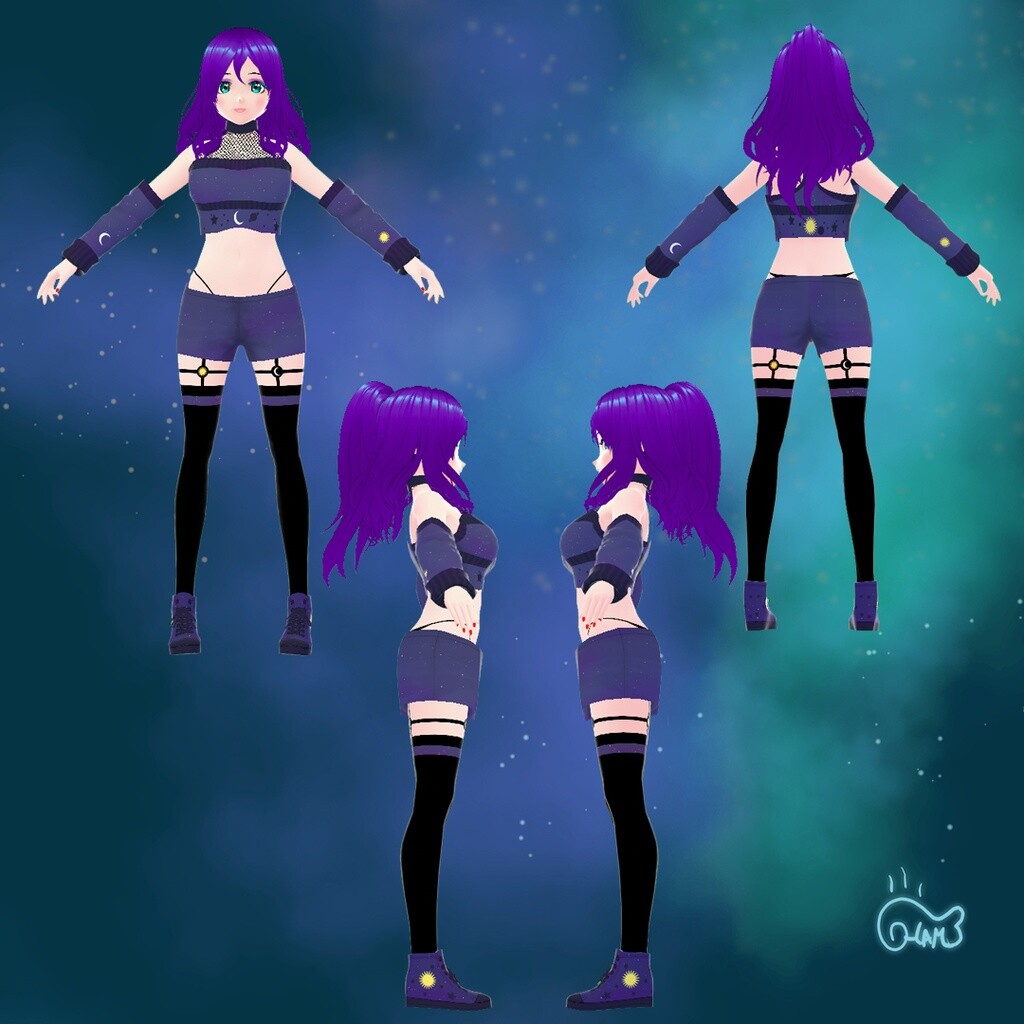 ArtStation - [Vroid] Galaxy Outfit | Resources