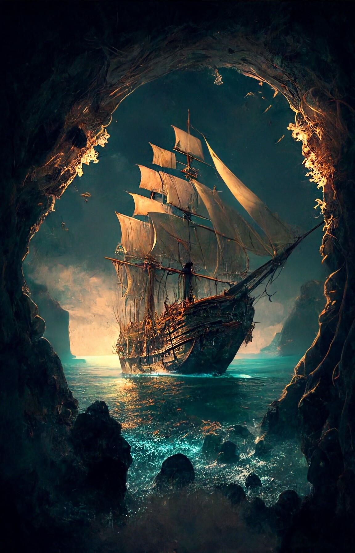 ArtStation - A ship in the ocean | Artworks