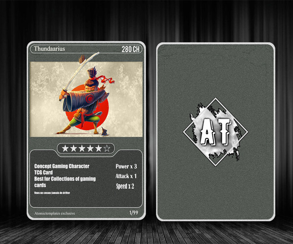ArtStation - Trading Card Template V2 | Artworks
