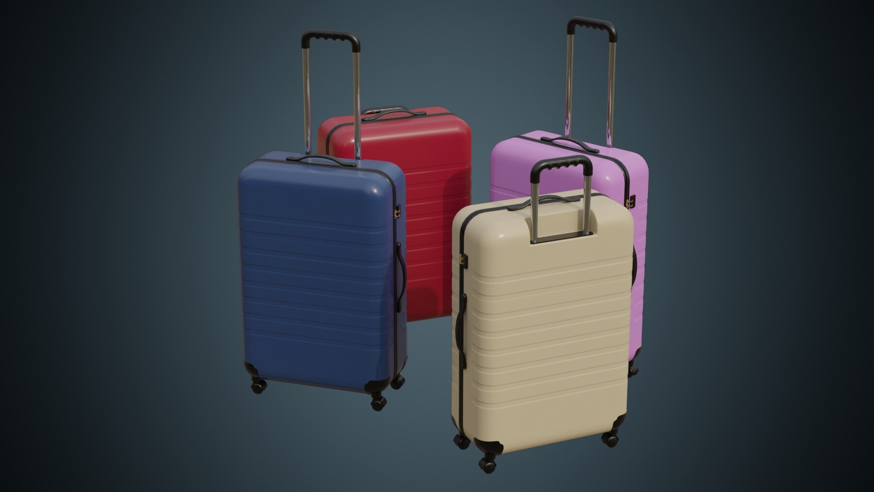 ArtStation - Rolling Suitcase 1A | Game Assets