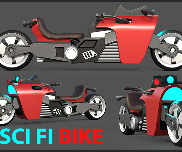 ArtStation - Sci-fi Bike Game Ready 9 | Game Assets