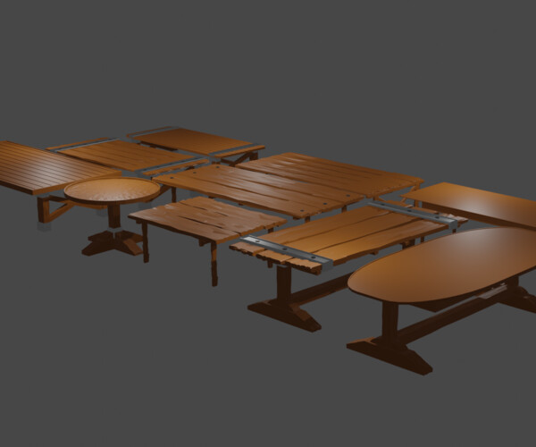 ArtStation - TABLE COLLECTION (LOW POLY) | Game Assets
