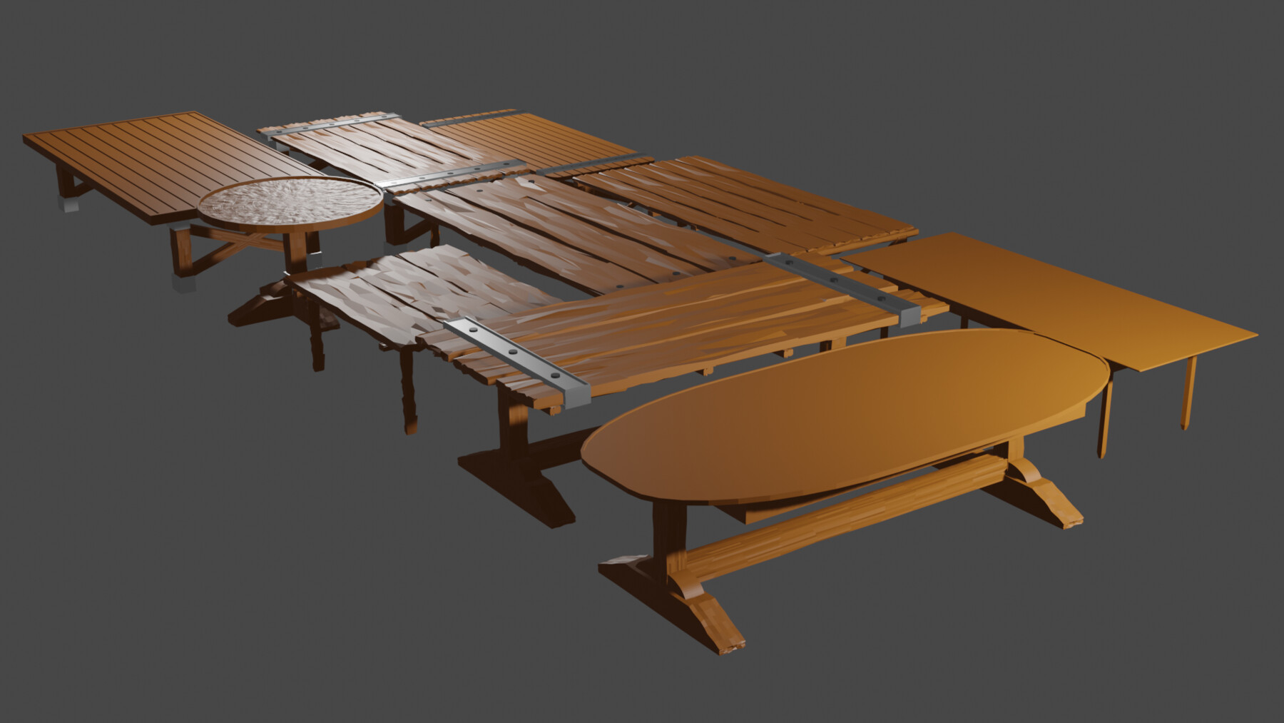 ArtStation - TABLE COLLECTION (LOW POLY) | Game Assets