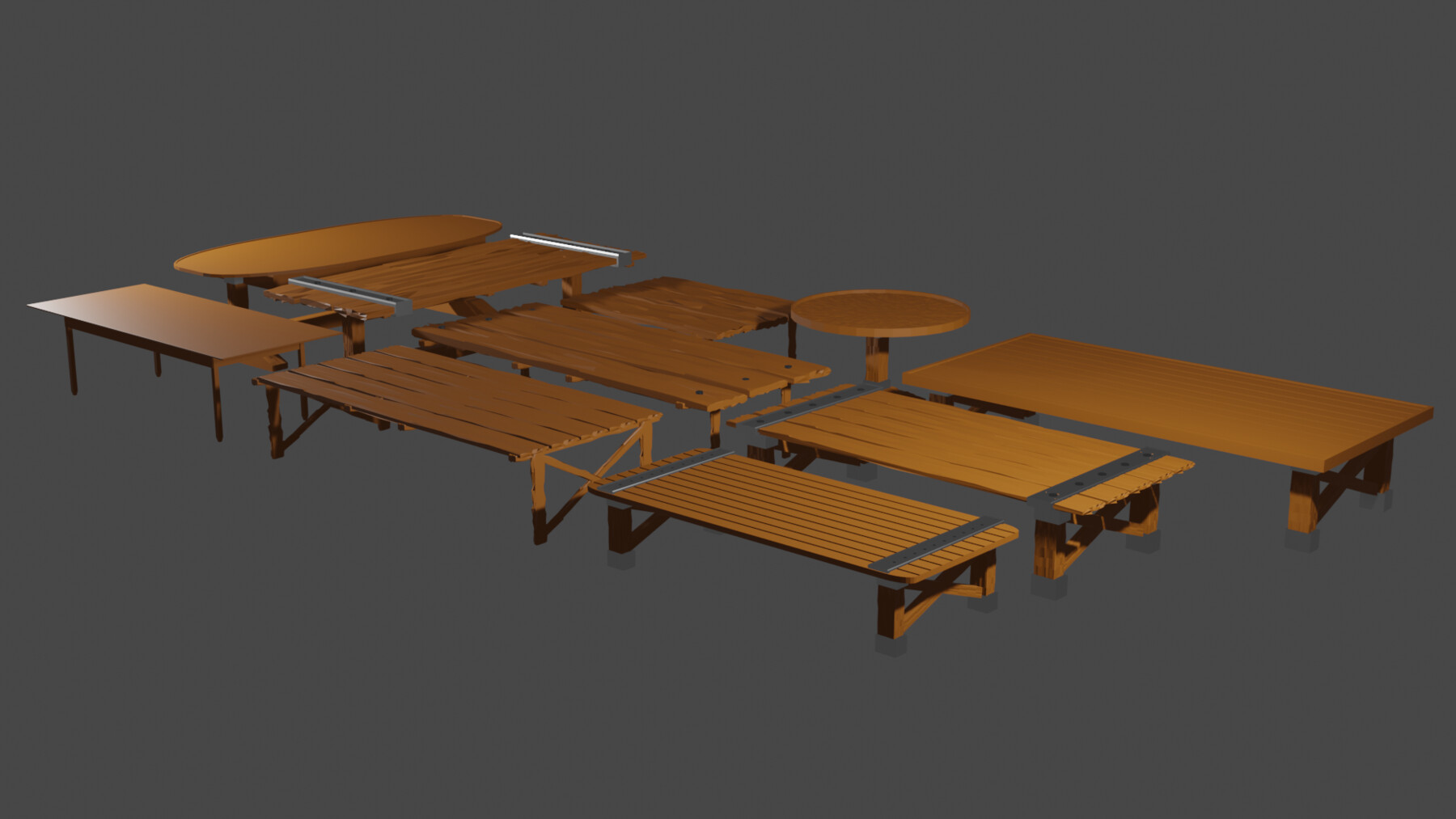 ArtStation - TABLE COLLECTION (LOW POLY) | Game Assets