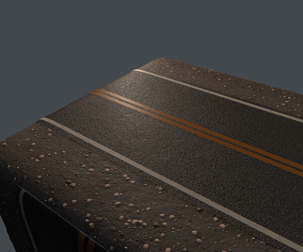 ArtStation - Road Texture Material Procedural (sbsar + 4 PBR texture ...