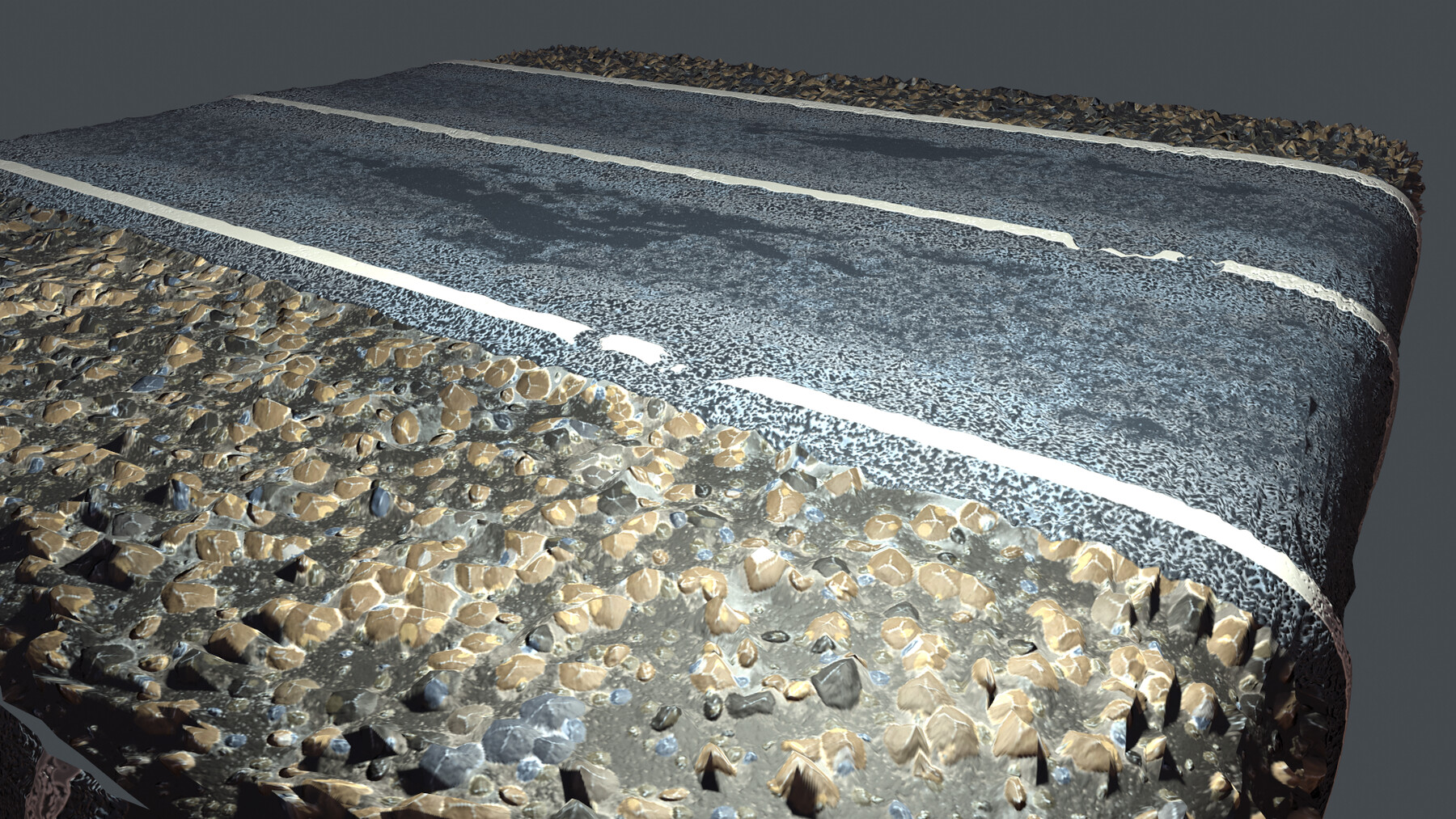 ArtStation - Road Texture Material Procedural (sbsar + 4 PBR texture ...