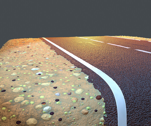 ArtStation - Road Texture Material Procedural (sbsar + 4 PBR texture ...