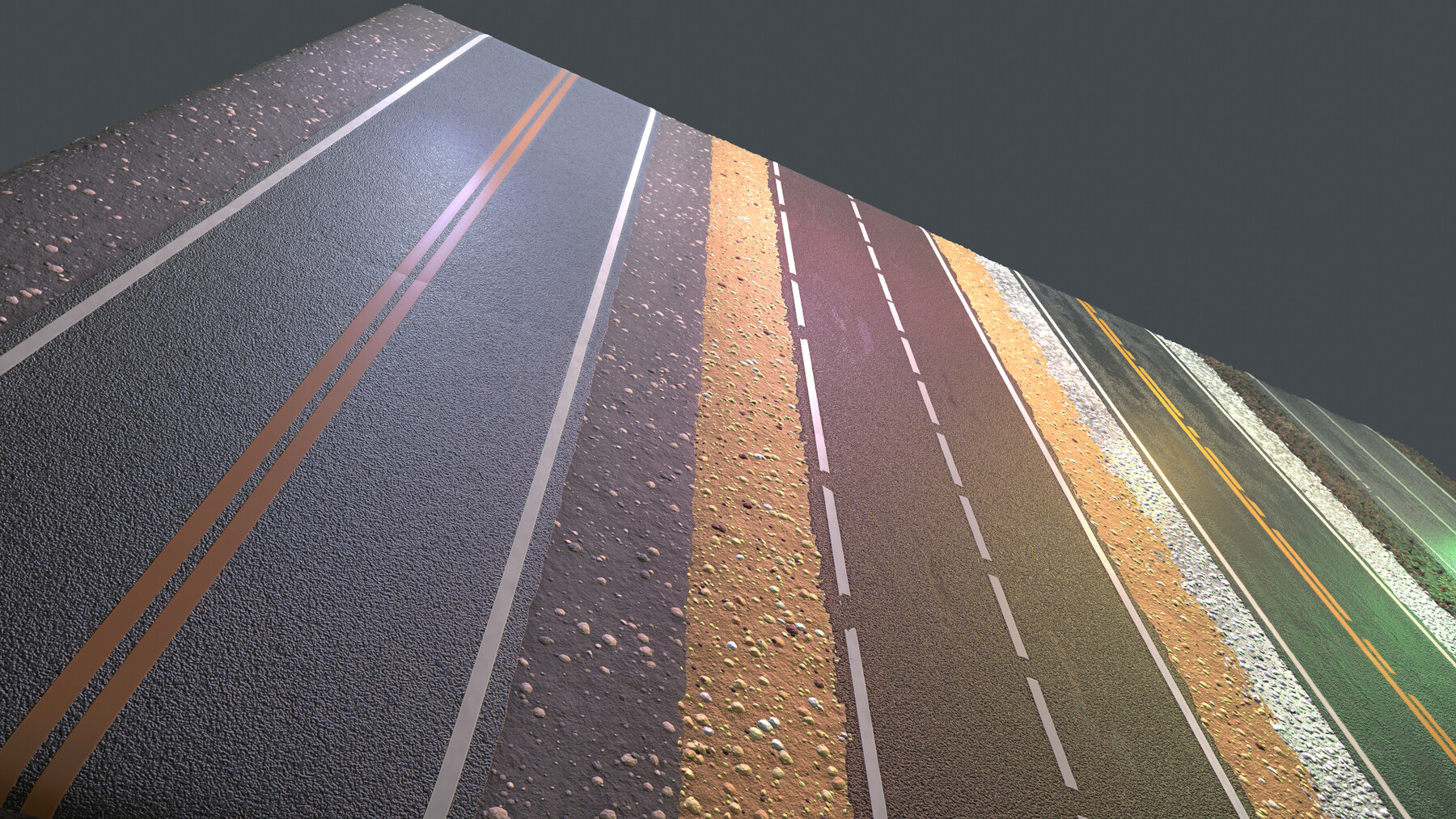 ArtStation - Road Texture Material Procedural (sbsar + 4 PBR texture ...