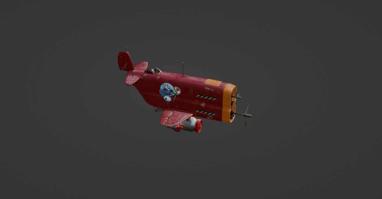 ArtStation - High-Poly Cartoon Plane 3D model | Resources