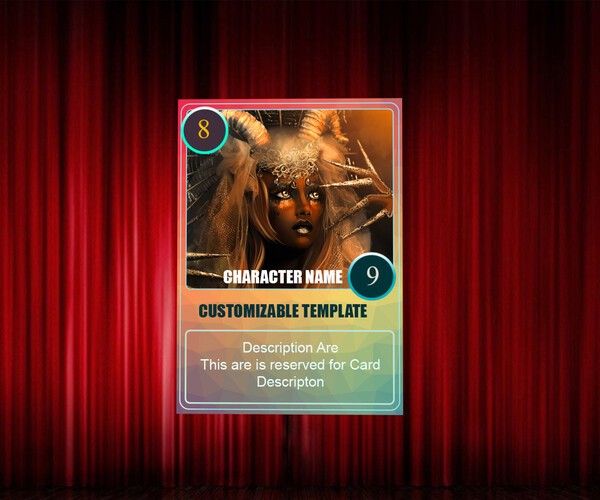 ArtStation - NFT Trading Card Photoshop template | Artworks