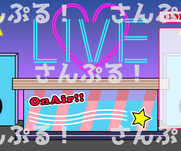 ArtStation - Animated streaming overlay [Neon pop LIVE!] Background/OBS ...