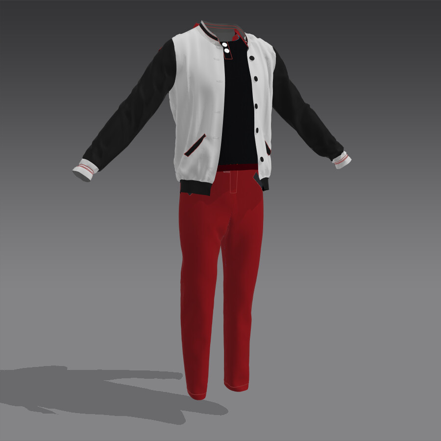 ArtStation - High School Uniform pack x8 | Game Assets