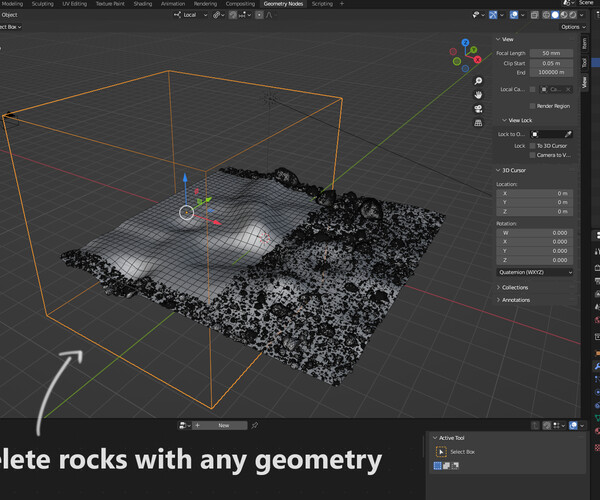 ArtStation - Blender Geometry Nodes Scatter Rocks | Resources