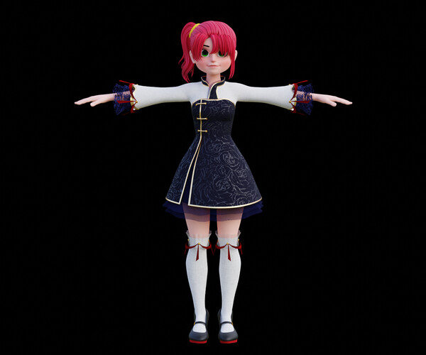 ArtStation - Girl - FULLY RIGGED | Game Assets