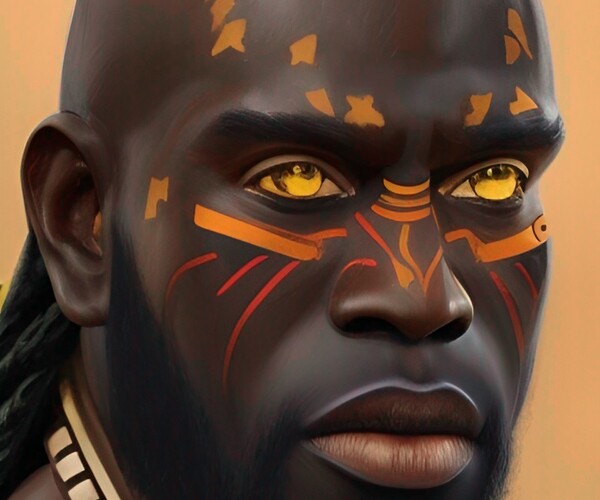 ArtStation - Ogun with large iron spears 13100 jpg pack wombo art | Artworks