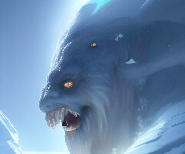 ArtStation - A monster in the Arctic covered in snow 13800 jpg pack ...
