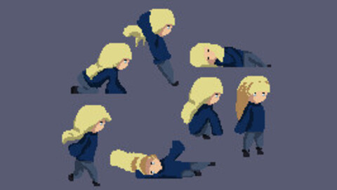 ArtStation - Simple female pixel character | Game Assets