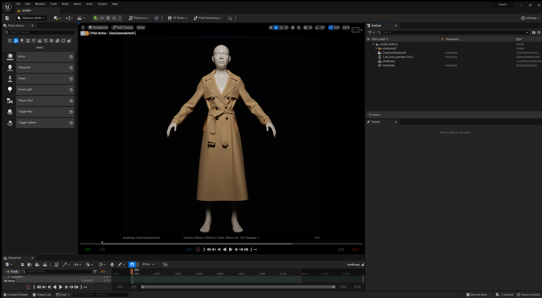 ArtStation - Metahuman Trench Coat | Resources