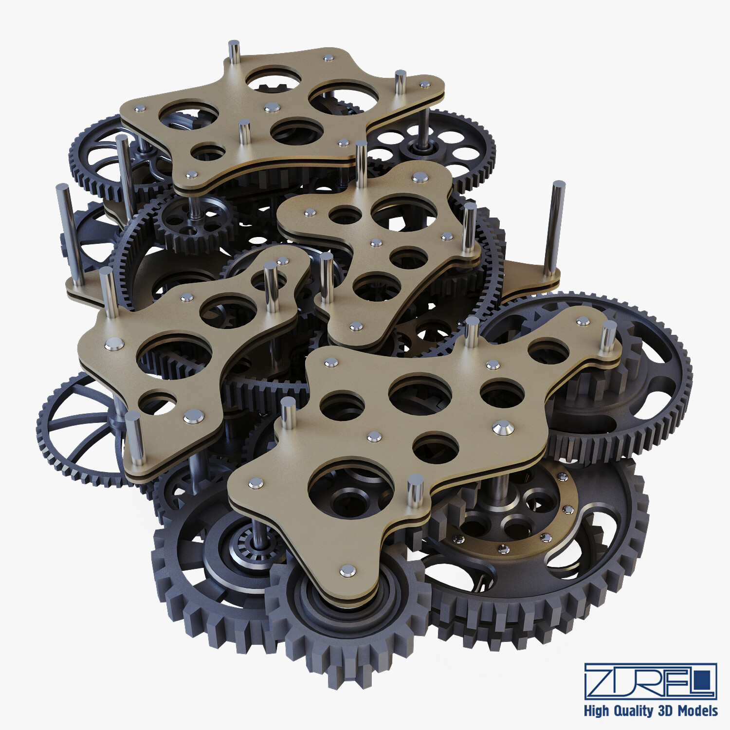 ArtStation - Gear Mechanism Low Poly v 1 | Resources