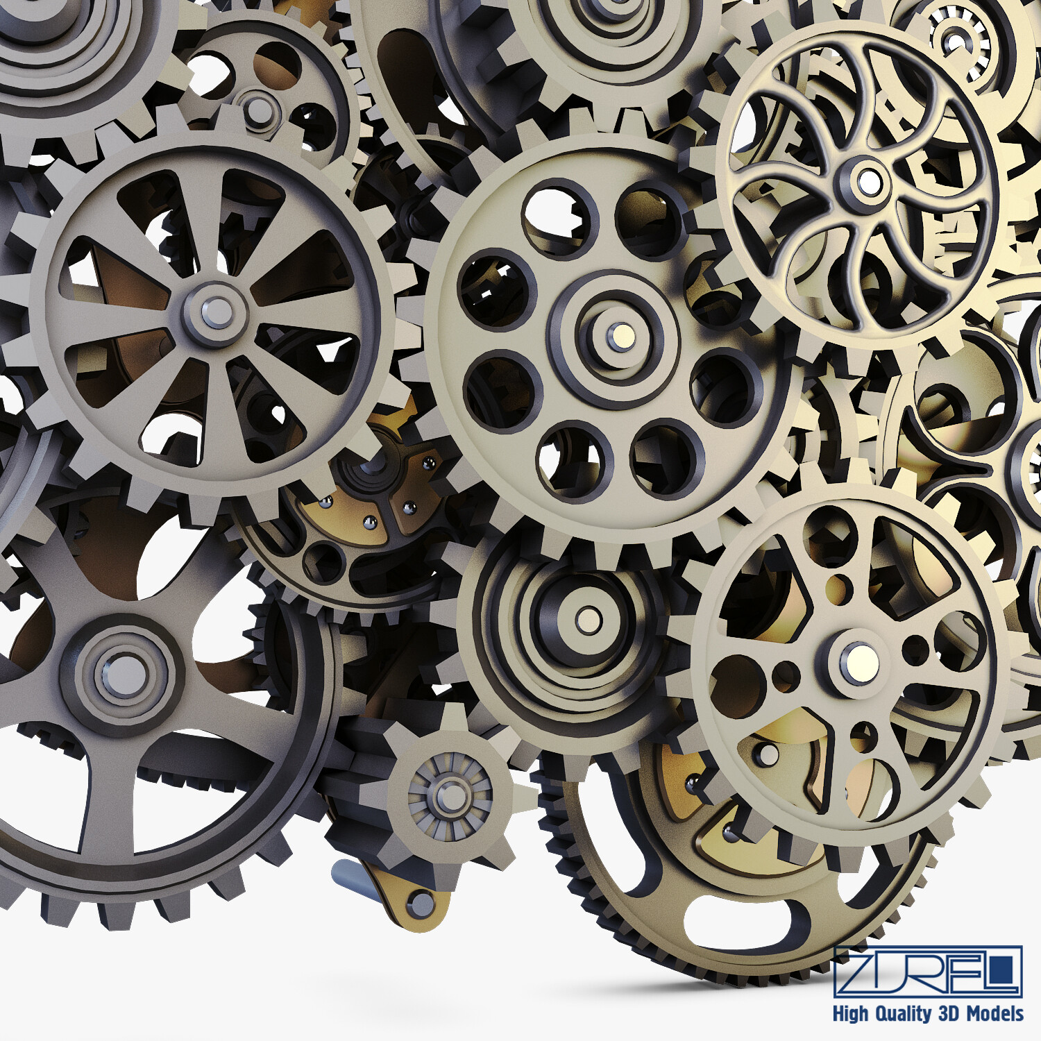 ArtStation - Gear Mechanism Low Poly v 1 | Resources